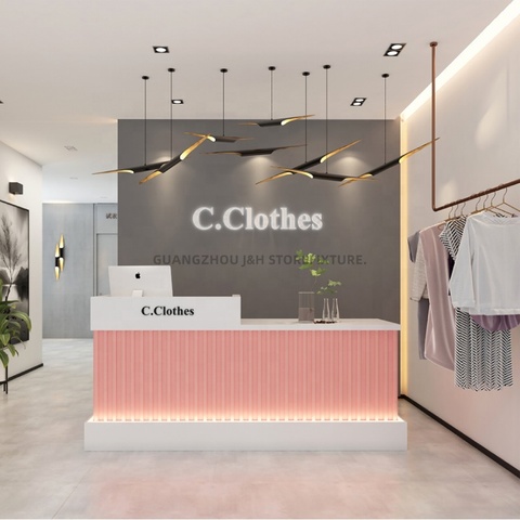 Boutique Clothing Shop Modern Retail Cash Desk Multifunctional Store ...