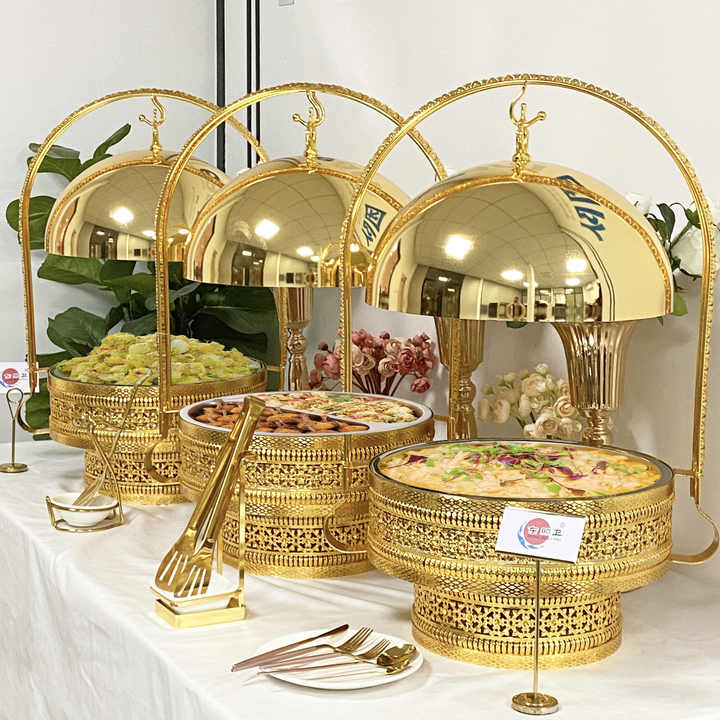 Other Hotel Luxury Gold Chafing Dish Buffet Set 8L