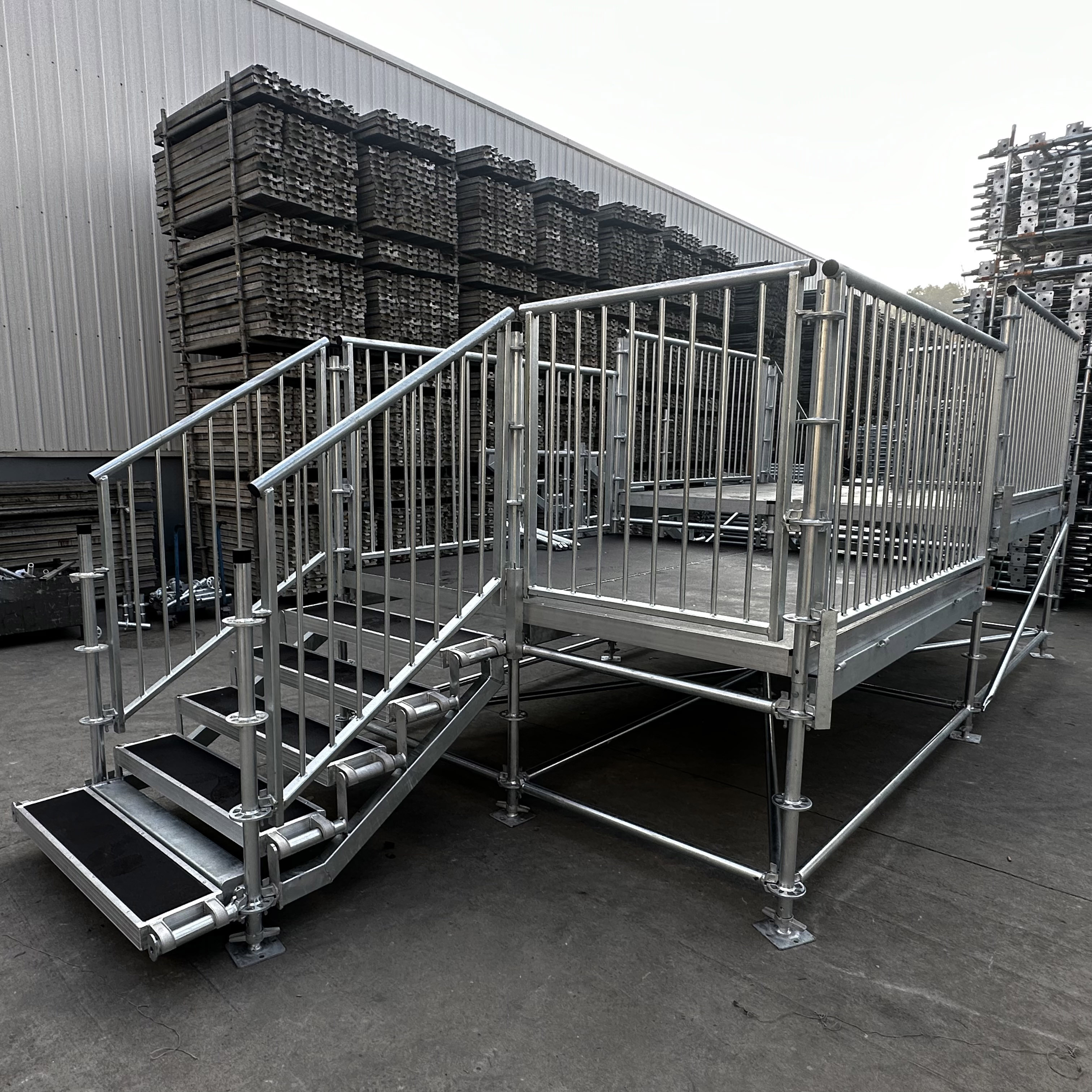 Rapid Ringlock Steel Scaffolding Stage, Iron Stage, Portable Scaffold ...