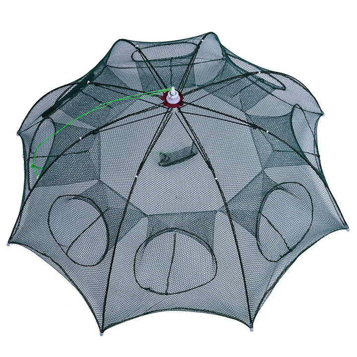 Small Fish Lobster Cage Umbrella Fishing Net Fly Hand-Cast Throw Catch ...
