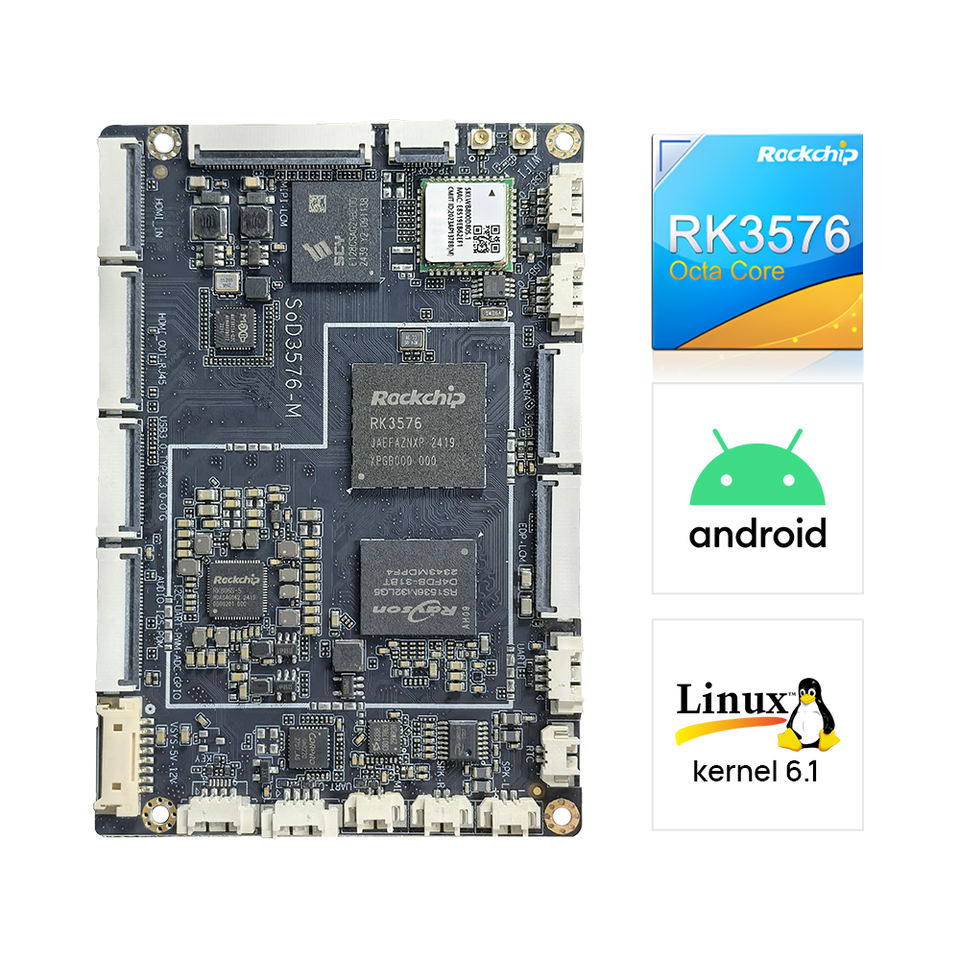 8 Inch Open Frame Smart Screens Embedded Systems RK3576 SBC Hmi Touch Screen Panel Linux Debian ...