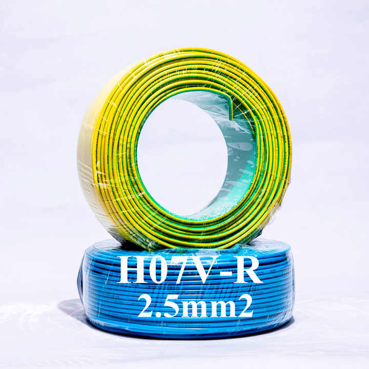 99.99% Pure Copper 450/750V H07V-R Wire 2.5mm2 Single Core with PVC Insulated House Wiring ...