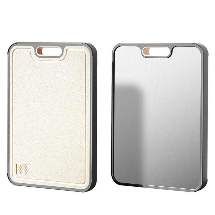 2026 New Double Sided Titanium Cutting Board Pure Steel Stainless ...