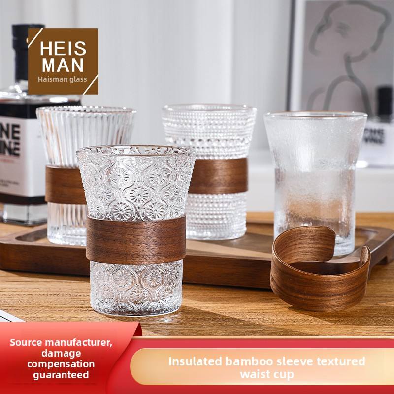 New Chinese Style Soda-Lime Glass Stemless Lidless Insulated Water Cup ...