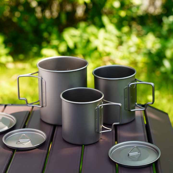 Portable Outdoor Titanium Mug Lightweight Titanium Water Cup with ...