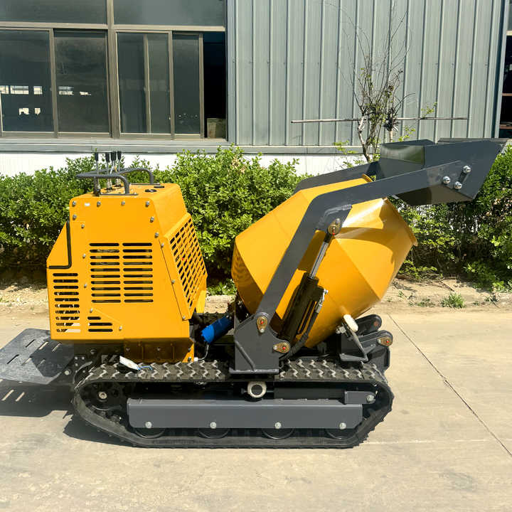 New Product Mini Crawler Type Cement Concrete Mixer Self Loading 300L ...