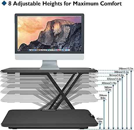 Office Stand Lift Height Adjustable Laptop Pneumatic Rod Standing ...