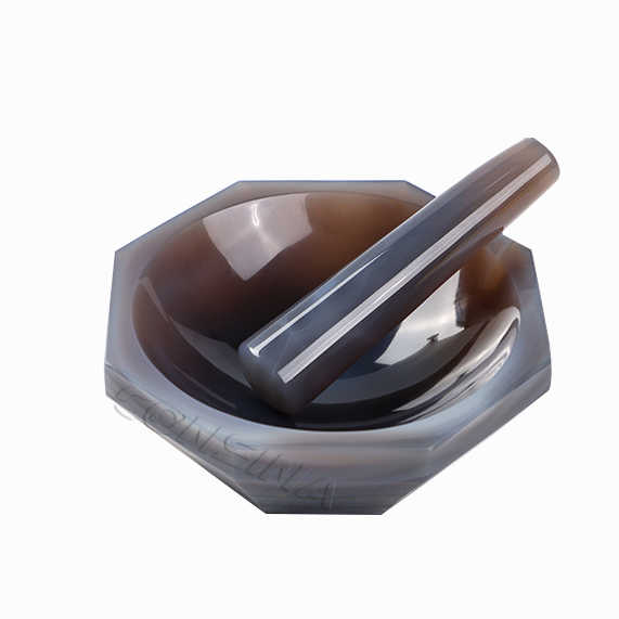 140mm Inner Diameter Hard Agate Stone Agate Mortar and Pestle Set ...