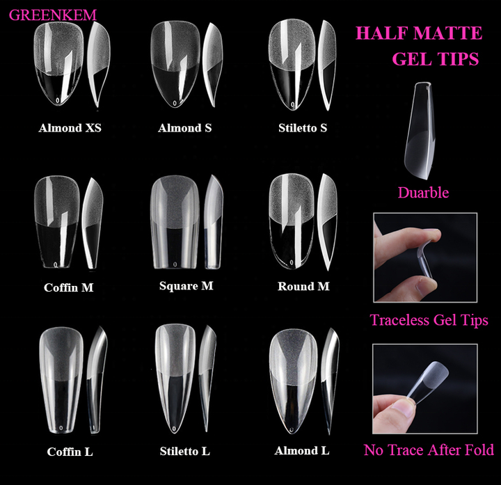 Professional Nail Extension Gel X Tips Set Pink Box with UV LED Lamp ...