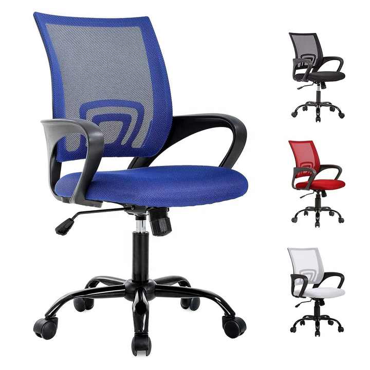Adjustable Height Rolling Swivel Home Work Chair Swivel Mid Back ...