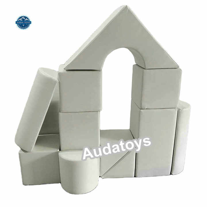 White Oversized Foam Soft Play Building Blocks Indoor Wooden Design for ...