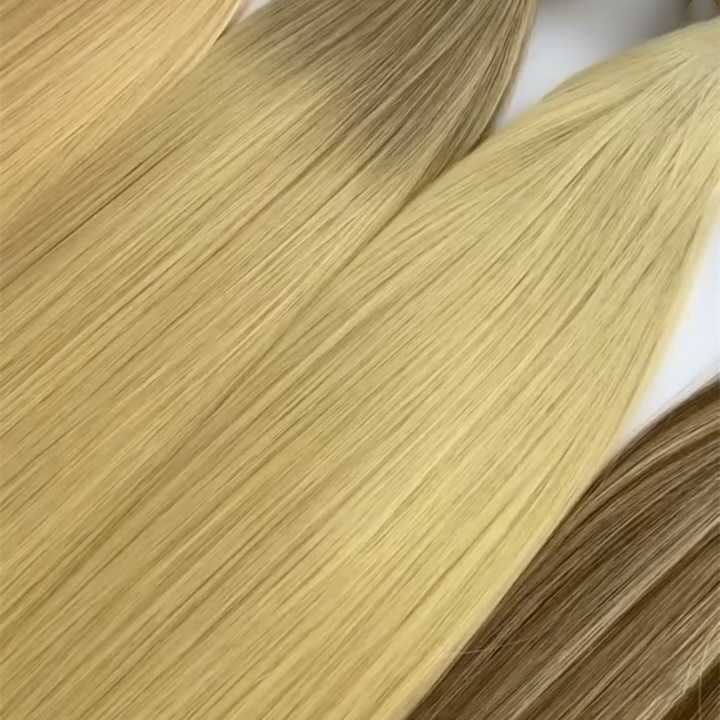 Pre Bond K Tips Flat Tips 100% Cuticle Remy Super Double Drawn Keratin ...