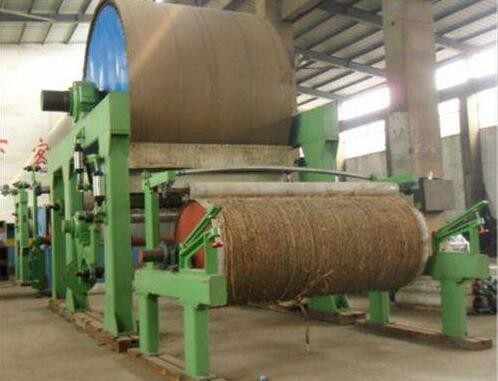 600mm Circular Net Multi-cylinder Kraft Paper Production Line with Wheat Straw Pulp Small ...