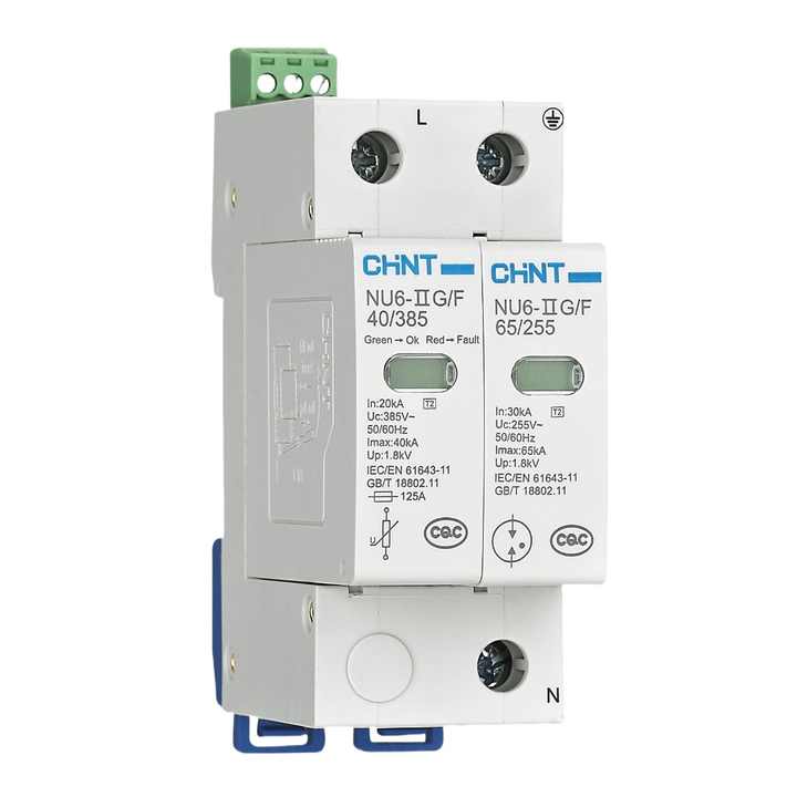 Chint NU6-IIG T2 Surge Protector 40kA-100kA for Industrial & Lightning ...