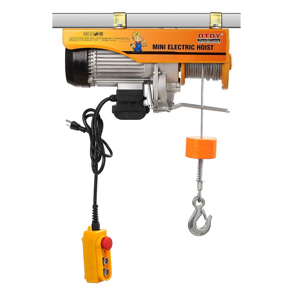 Mini Electric Wire Rope Hoist-Steel Construction 220V 600kg Load ...