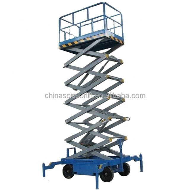 Extending Optional Mobile Scissor Lift Electric with Handling Working ...