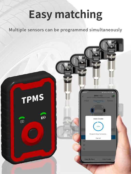 Universal TPMS Programming Tool & Sensor | A9 Diagnostic Solution Fits ...