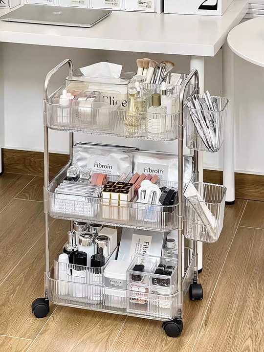 Light Simple Mobile Beauty Salon Trolleyand Hair Salon Plastic Tool ...