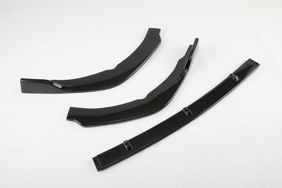 High Quality Cars Vehicle Body Kit Gloss Black Plastic Front Bumper Lip ...
