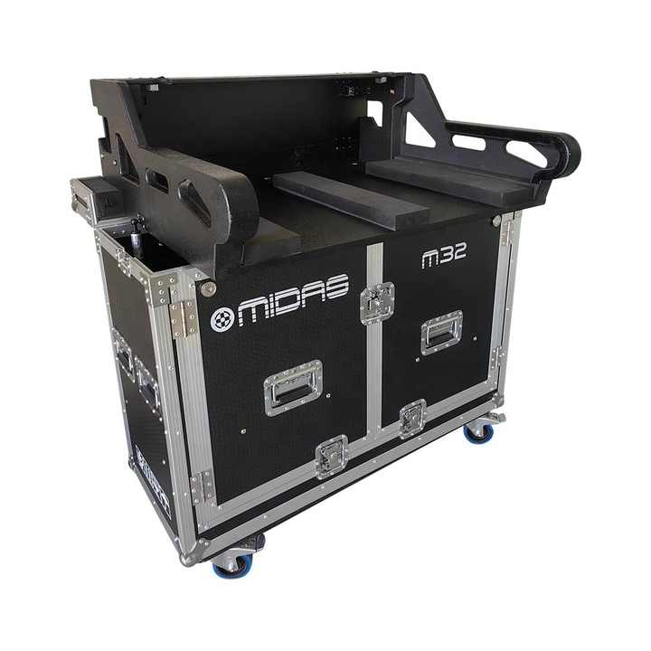 Customized Midas M32 Flight Case with Wheels - Portable PA System