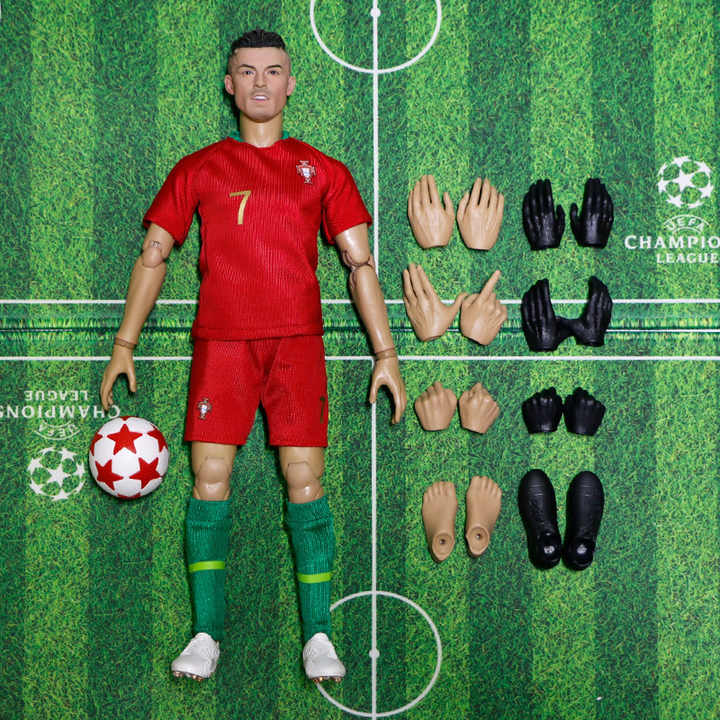 OEM custom hot sale mini soccer action figure Cristiano Ronaldo 03 resin plastic ABS PVC mini