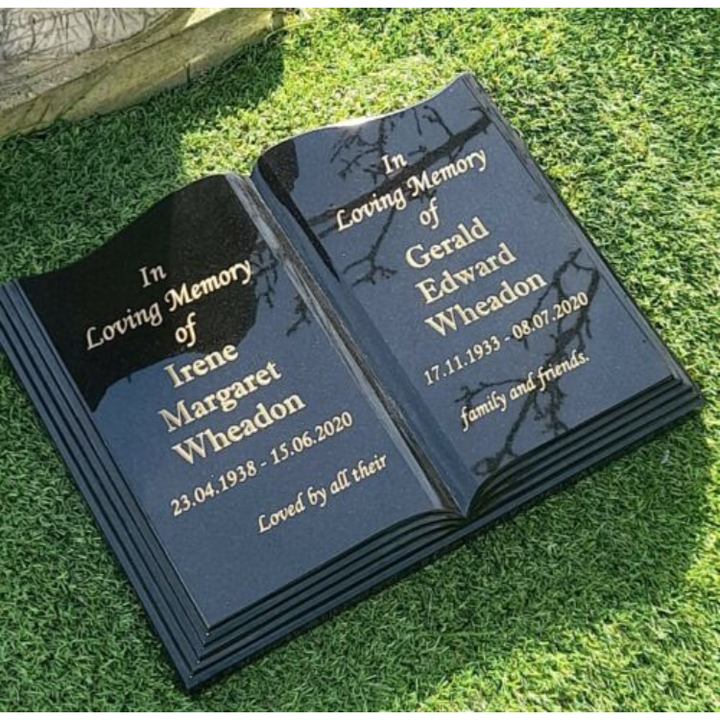 Bible Book Shape Headstone & Tombstone - IOKA Granite