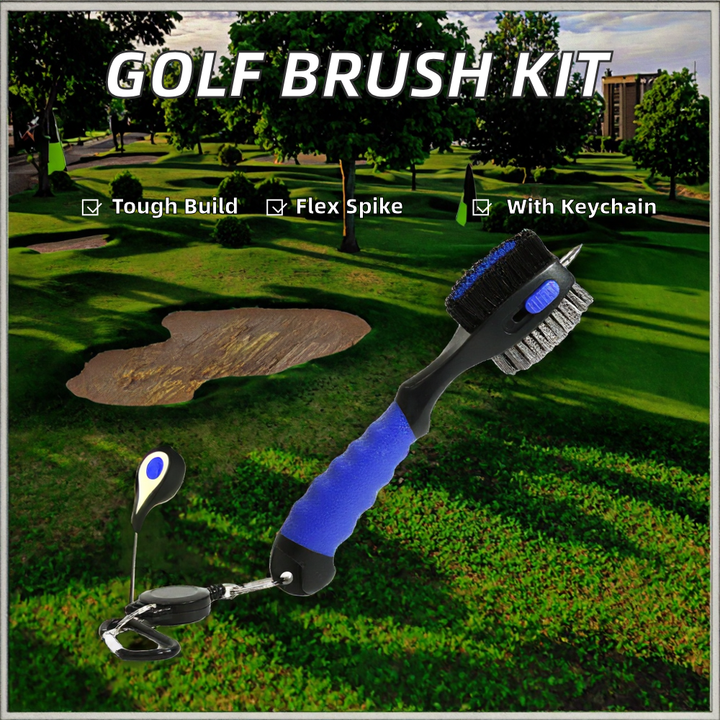 Oversized Retractable Spike Golf Club Cleaning Brushes Durable Plastic ...