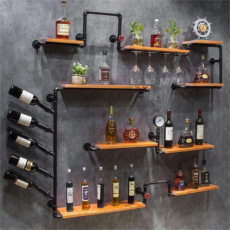Countertop Wine Rack With Glass Holder Freestanding Tabletop Small Wine ...