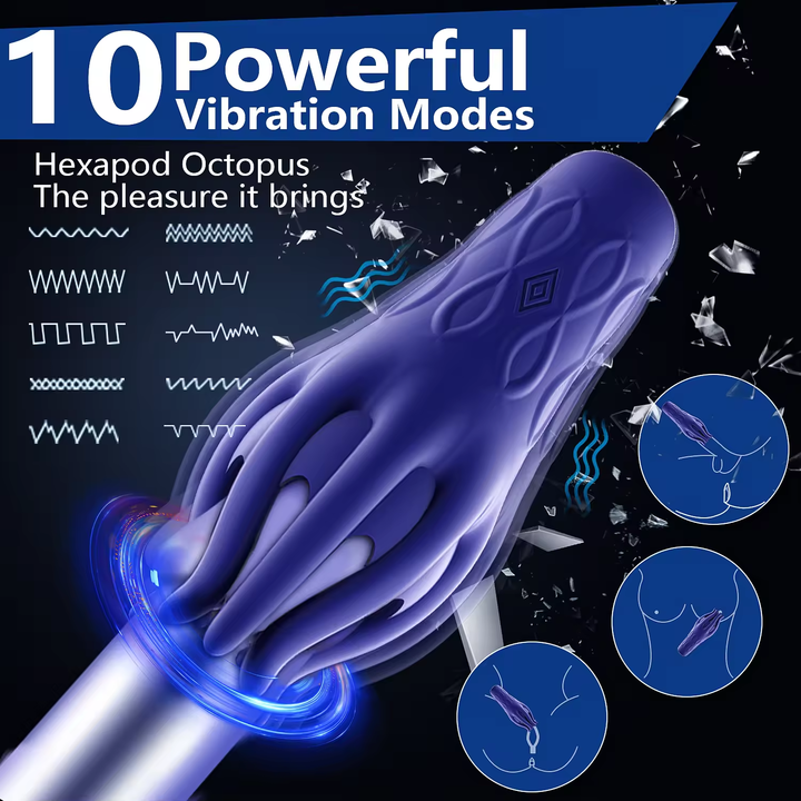 Dragon Scale Octopus Tentacle Male Massager - 10 Vibration Modes