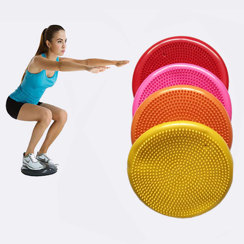 Inflatable 34cm Balance Cushion Yoga Exercise Stability Air Disc Pad ...