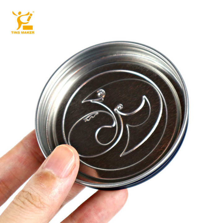 Customizable 2 Oz. Embossed Printed Round Metal Can