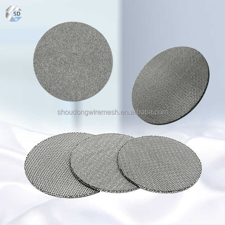 Custom Multi-Layer 1 2 5um Sintered Mesh Disc 304 & 316L Stainless ...