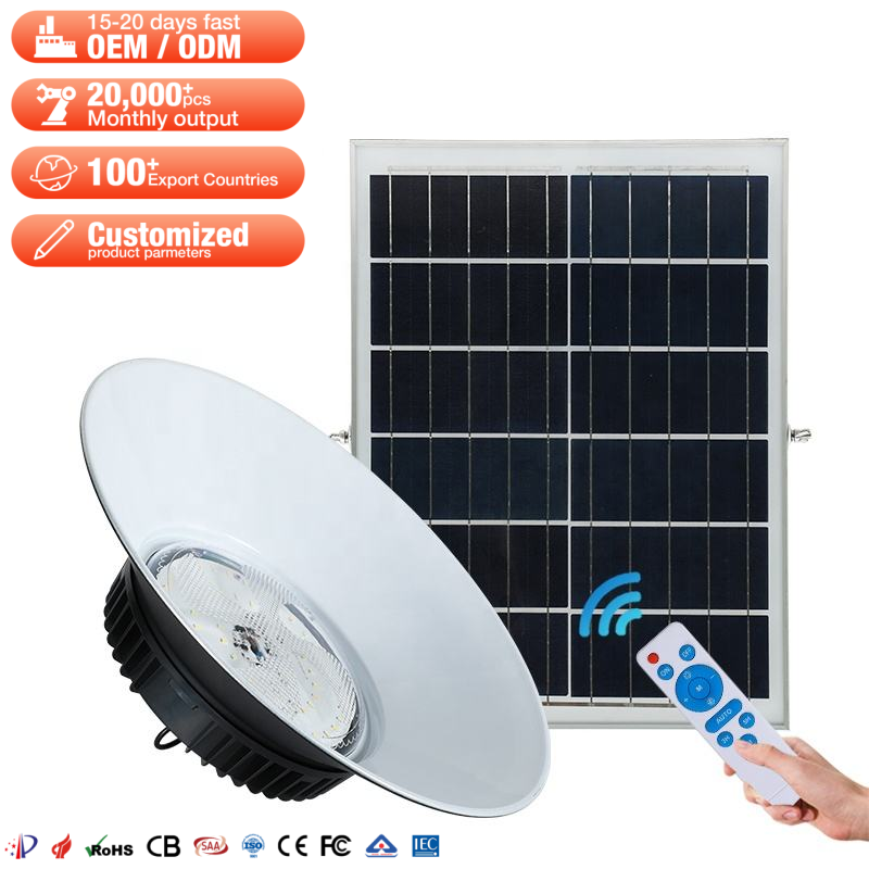 IP65 Waterproof Aluminum Solar LED Ceiling Flood Light Remote Control ...