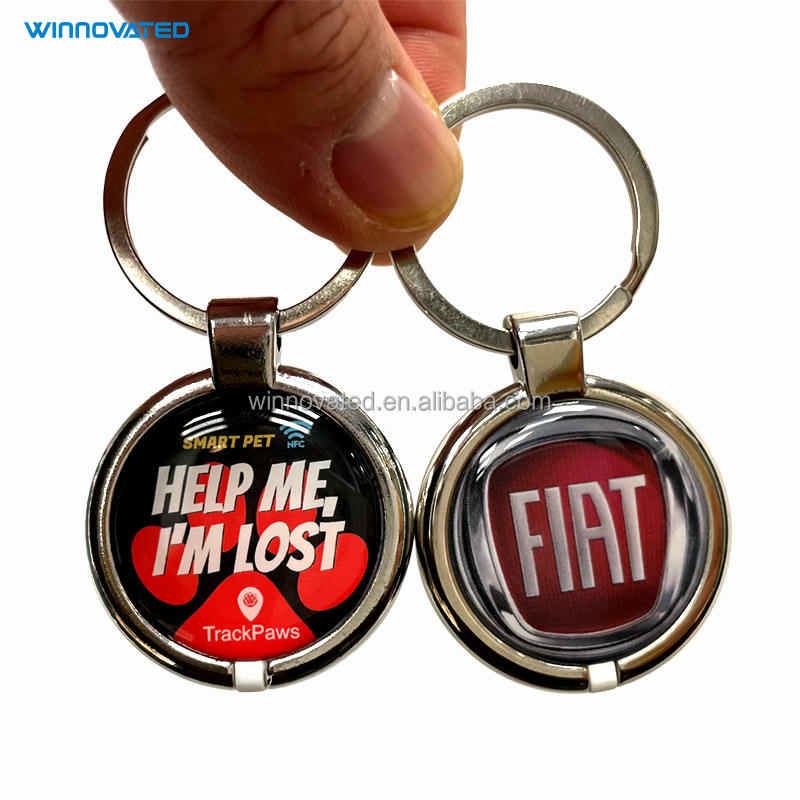 Personalized Programable NFC Smooth Epoxy Key Chain for Sharing Social ...
