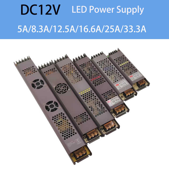 MLIAN LED Power Supply - Ultra Slim 8.5A 12V 100W Driver