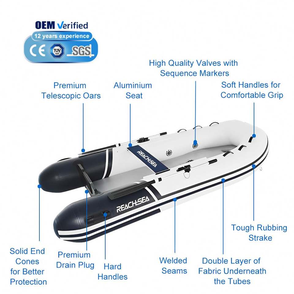 REACHSEA Rsd Fishing Inflatable Boat with 48V Brushless Outboard Motor ...