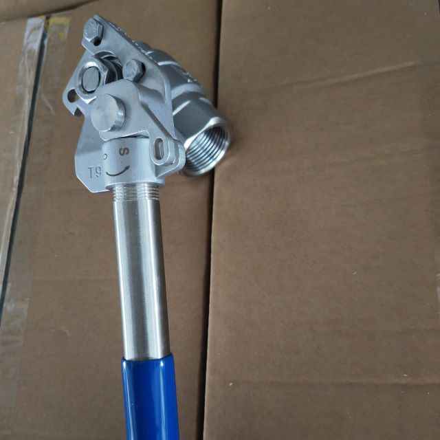 High Pressure CF8M 2000psi Two Piece Spring Automatic Return Ball Valve ...