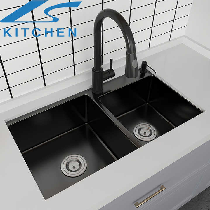 Fregadero SUS304 Deep Basin Nano Double Bowl Undermount