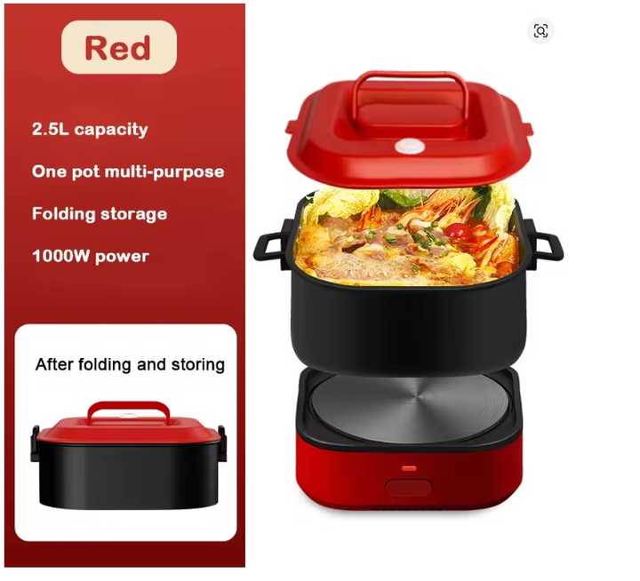 Hot Pot Split Small Folding Electric Cooker Portable Multifunctional ...