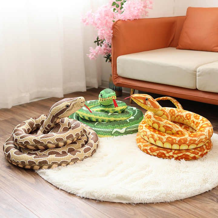 Wholesale Jumbo Burmese Python Snake Plush Toy - Lifelike