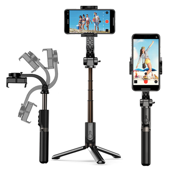 3-Axis Gimbal Selfie Stick Stabilizer with Focus Zoom Button for Smart ...