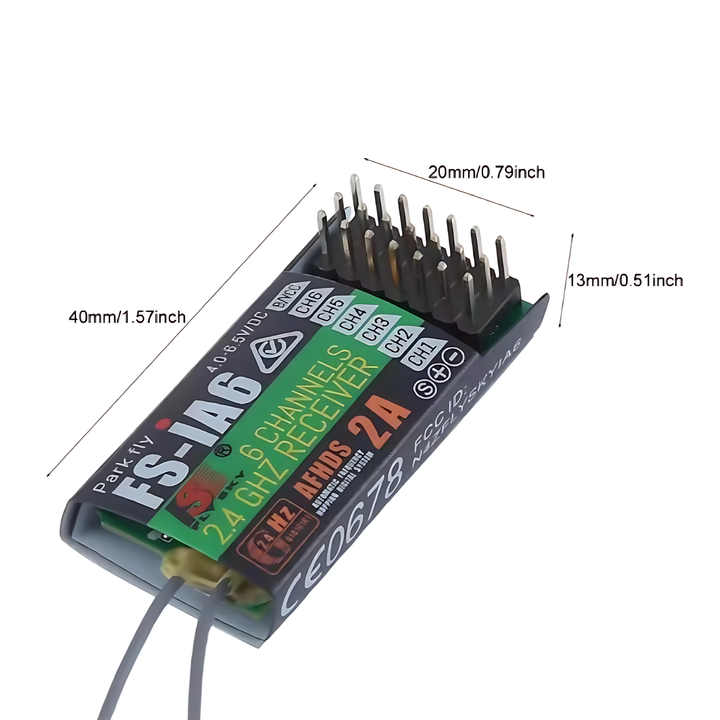 Flysky FS-IA6b 2.4G 6-Channel Remote Control Plastic DIY RC Airplane ...