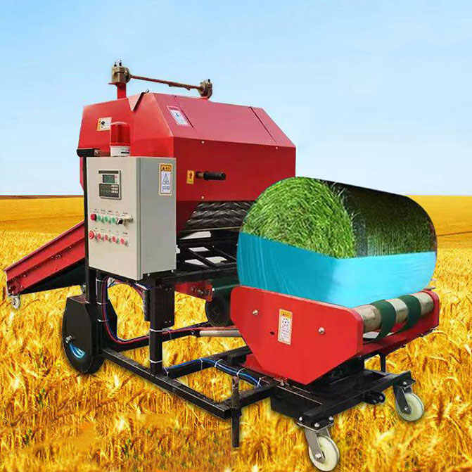 Combined Corn Silage Baler and Wrapper Machine - High Productivity
