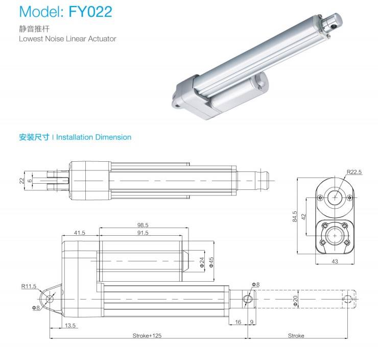 1000N 24V Robot Electric Linear Actuator for Solar Panels
