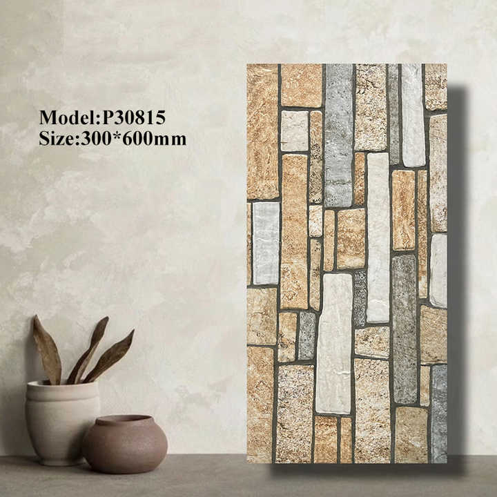 300x600mm Wall Tiles Exterior Outdoor Tile House Wall Cladding Modern Ceramic Glaze Wall ...