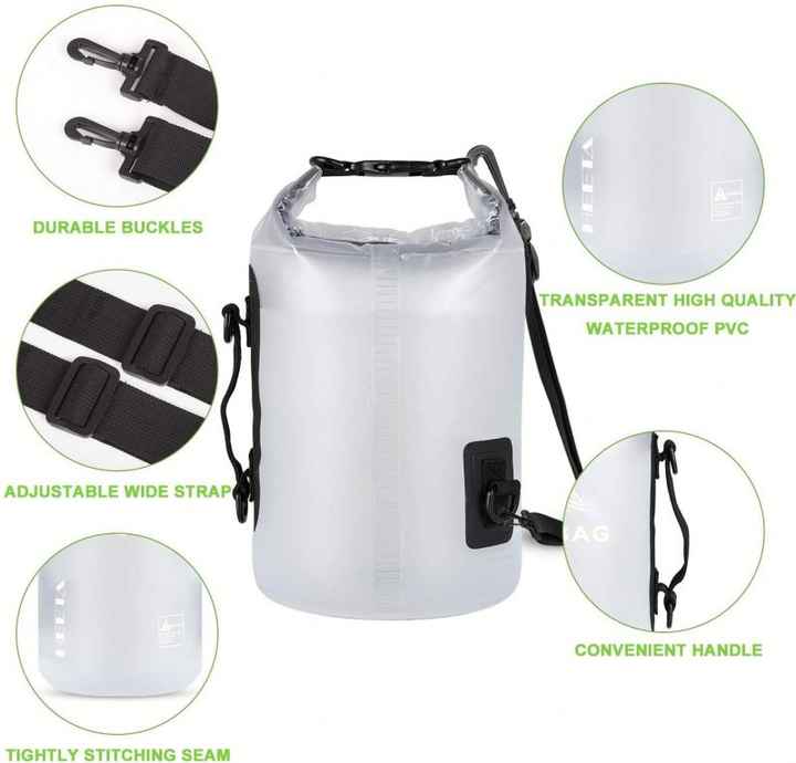 30 Liter Waterproof Backpack For Hiking Swimming Diving Roll-Top Wet ...