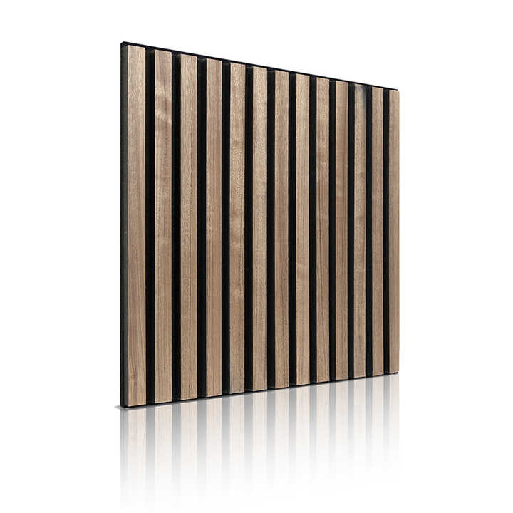 Decorative Slat Wooden Wall Panels With Acoustic PET Sound Proofing ...