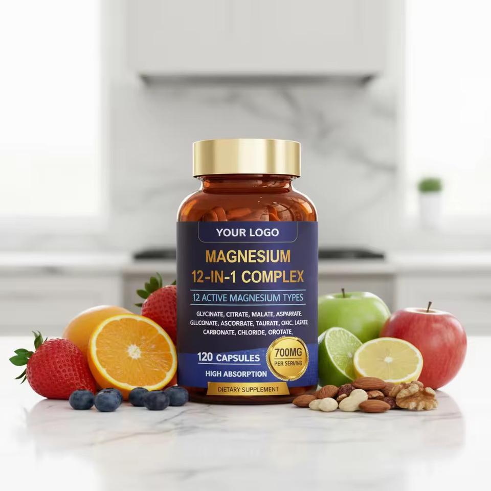 OEM Magnesium Glycinate Capsules Magnesium Complex (Citrate Malate ...