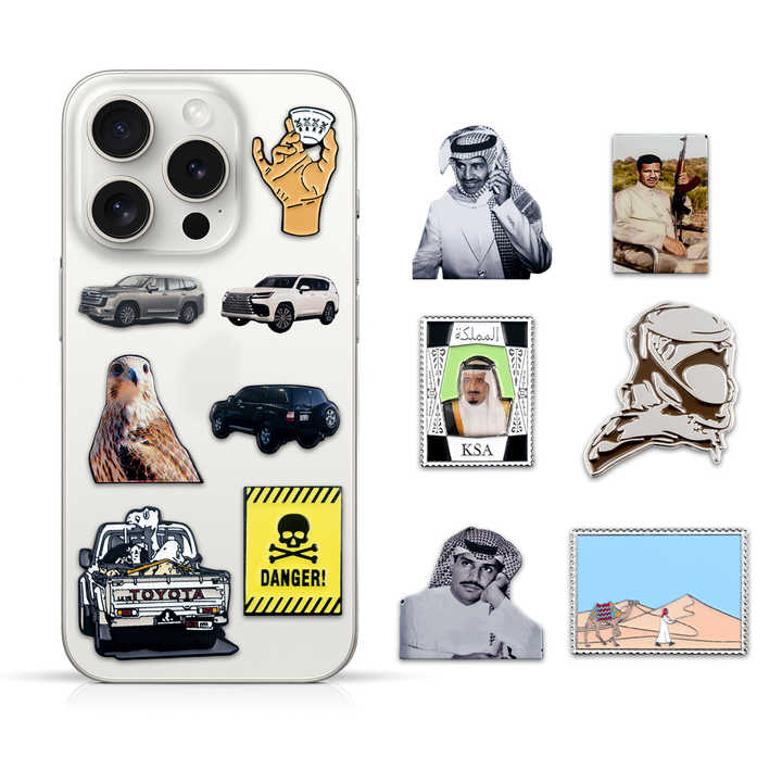 Custom Cartoon Logo Metal Charm Sticker Phone Accessories
