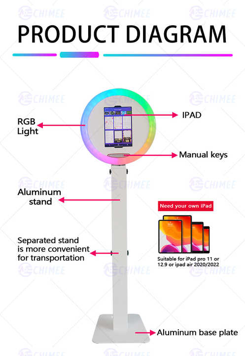 Standing Alone Station Selfie Photo Booth Machine Photobooth Shell ...